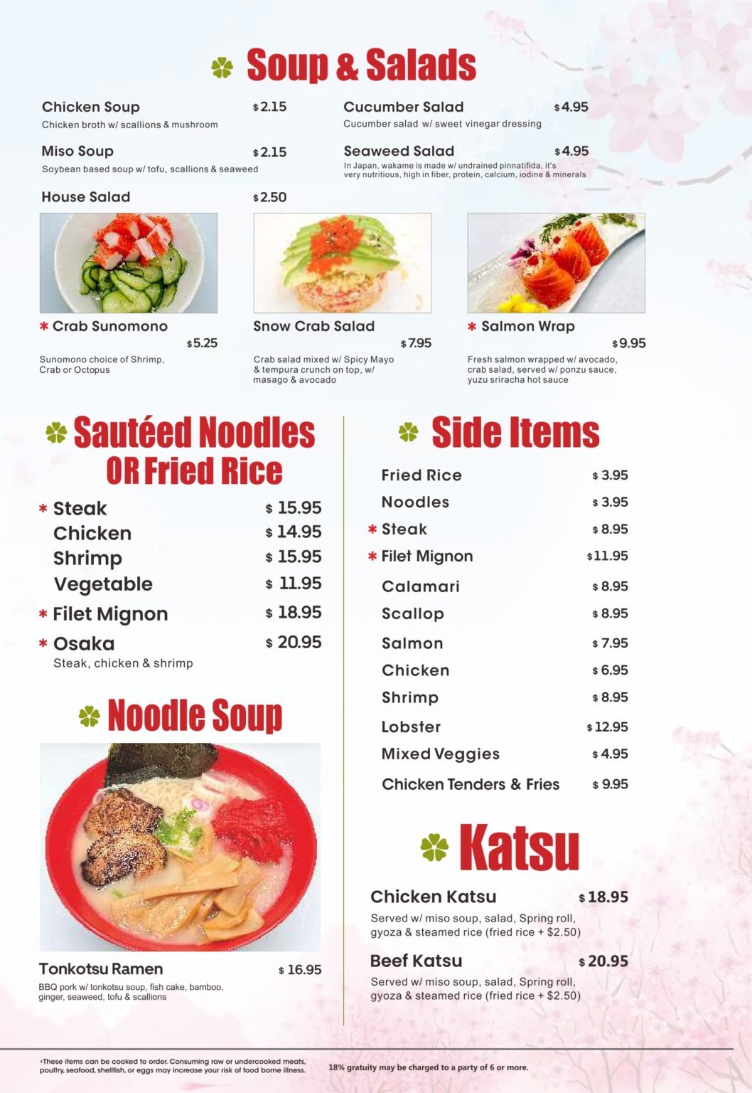 Menu Gaffney - osakaeat.com